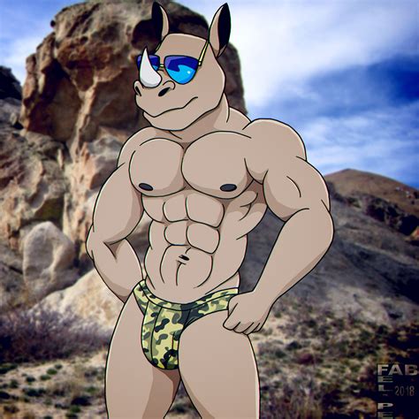 Rule 34 1 1 1 Horn 2018 Abs Anthro Biped Black Nipples Briefs Briefs Only Bulge Camo Camo