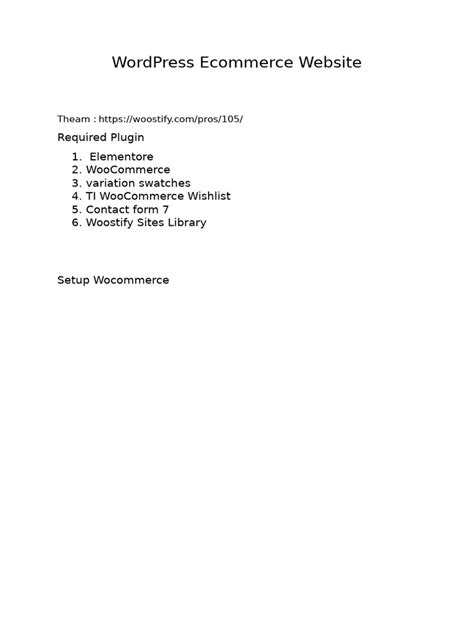 Wordpress Ecommerce Website Pdf