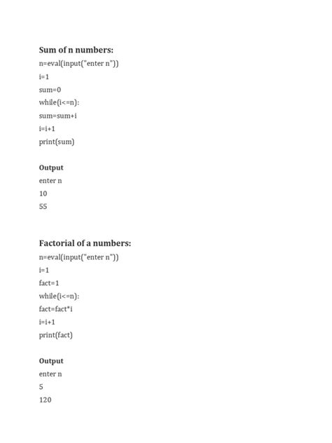 example program for control statements pdf