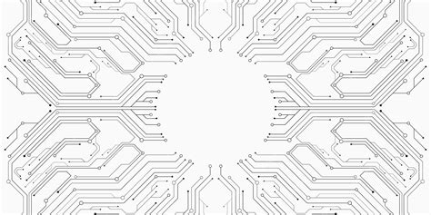 Premium Vector Futuristic Circuit Board Pattern On White Background Hitech Cpu Panel Scifi