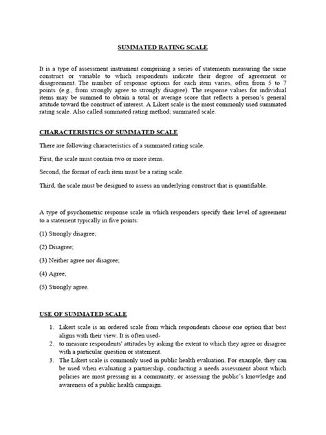 Assgnmnt 12 Summated Scale Pdf Likert Scale Attitude Psychology
