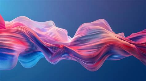 Serene Gradient Waves Abstract Flowing Form With Smooth Color Transition Premium Ai Generated
