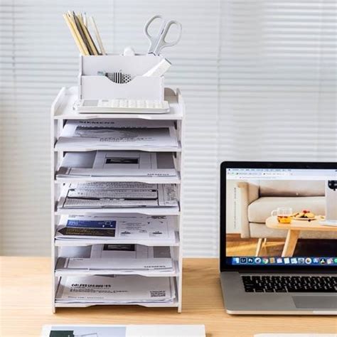 ชั้นวางเอกสาร ชั้นวางของ ชั้นเก็บของบนโต๊ะทำงาน Diy รุ่น 1981 1986 Th