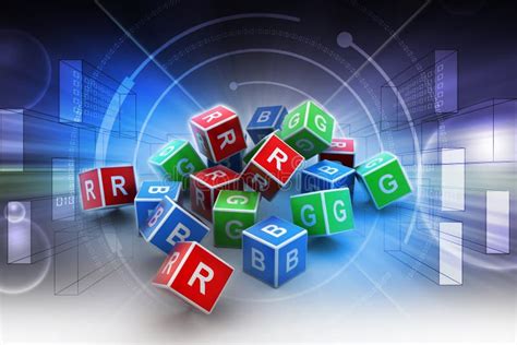 3D Colored Cube Of RGB Alphabet Stock Illustration Illustration Of