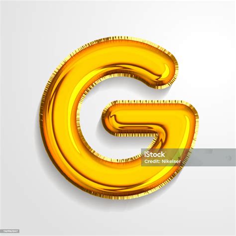 금 금속 헬륨 알파벳 풍선 호일 문자 G 현실적인 3d 렌더링 공기 풍선 황금 풍선 알파벳 벡터 그림의 컬렉션입니다 3차원 형태에 대한 스톡 벡터 아트 및 기타 이미지