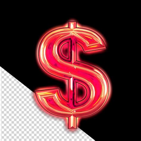 Premium PSD Red Symbol With Glow