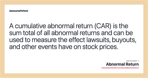 abnormal return awesomefintech blog