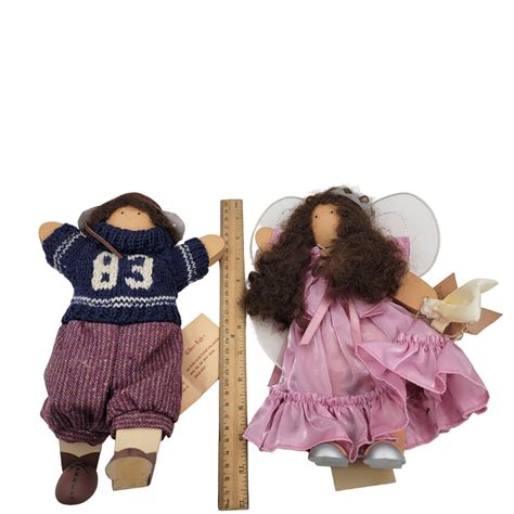 Vtg Lizzie High Gwendolyn Tooth Fairy And Football Player 10 Wooden