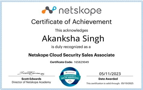 Akanksha Singh On Linkedin Im Happy To Share That Ive Obtained A New Certification Netskope