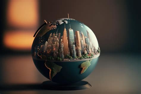 Premium Ai Image Isolated Miniature Globe