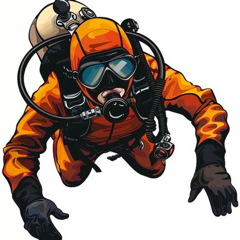 다이버 터 프리미엄 벡터