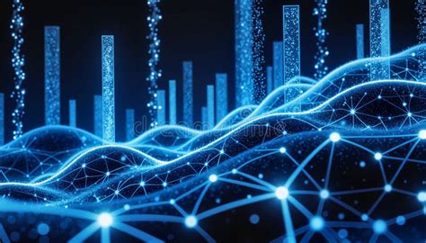 Futuristic Data Visualization With Interconnected Sensors Digital