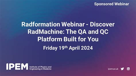 radformation webinar discover radmachine the qa and qc platform