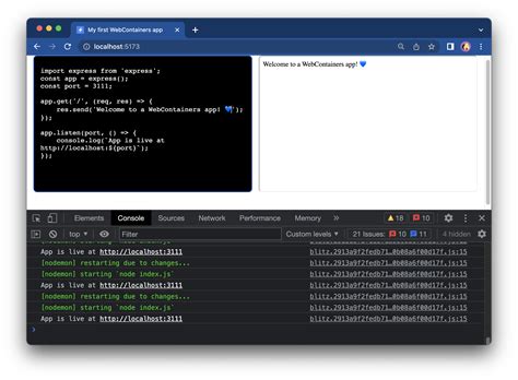 Editing A File And Updating The Iframe In WebContainers WebContainers