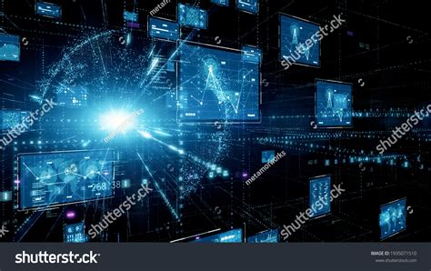 디지털 변환 개념 시스템 엔지니어링 이진 스톡 일러스트 1935071510 Shutterstock