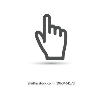 Clicking Finger Icon Hand Pointer Vector Stock Vector Royalty Free
