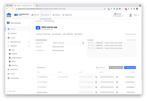 Monitoring For Vaccine Center And Covid Test Station On Datacake IoT Platform Convergia