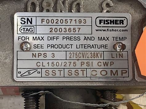3 Fisher 8580 Butterfly Valve With Kinetrol Actuator And Dxp