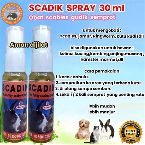 Jual Obat Scabies Gudik Scadik Spray 30 Ml Obat Semprot Scabies Kutu