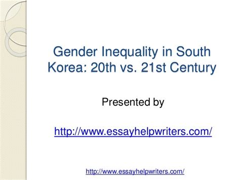 Gender Inequality In South Korea 20th Vs 21st Century