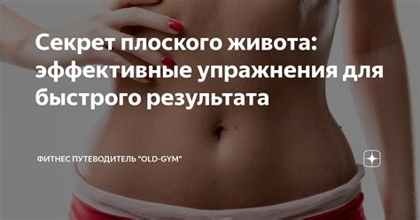 Секрет плоского живота эффективные упражнения для быстрого результата ФИТНЕС ПУТЕВОДИТЕЛЬ