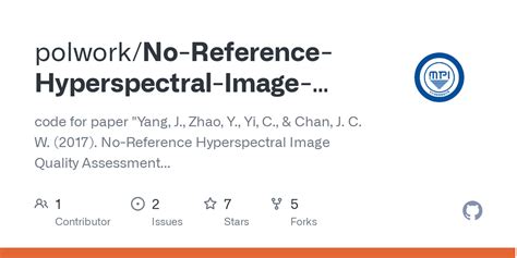 Github Polworkno Reference Hyperspectral Image Quality Assessment