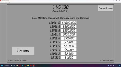 1 Vs 100 Game Show Software Etsy