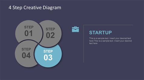 4 Step Creative Diagram Template For PowerPoint SlideModel