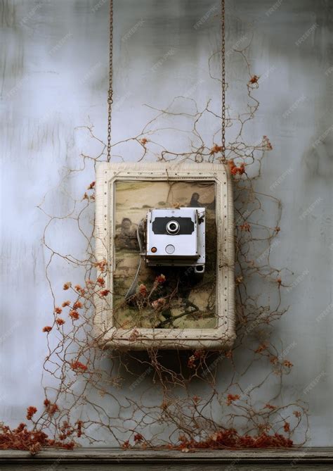 Premium Ai Image Analogue Camera In Frame Surreal Photography