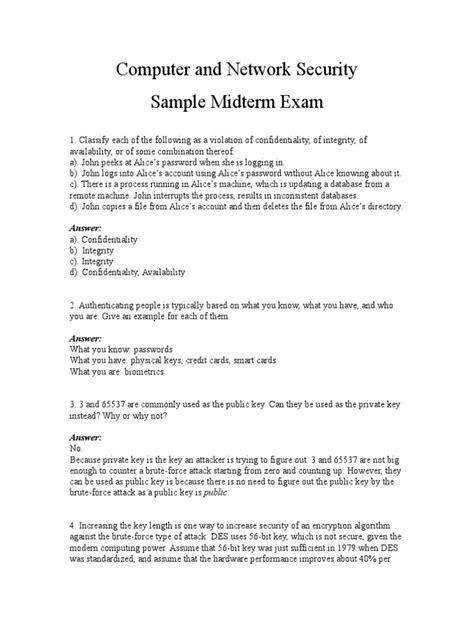 Midterm Samplesolutions Pdf Public Key Cryptography Key