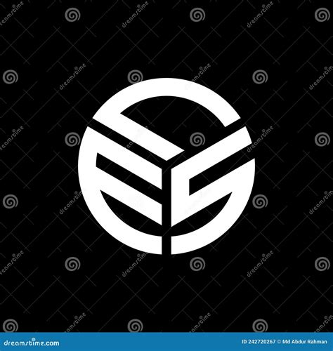 Les Letter Logo Design On Black Background Les Creative Initials