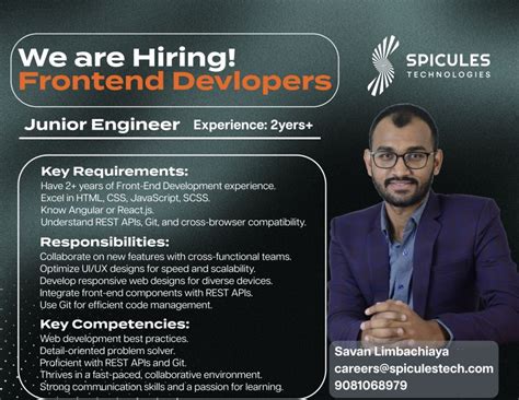 spicules technologies on linkedin frontenddeveloper techjobs innovation joinourteam