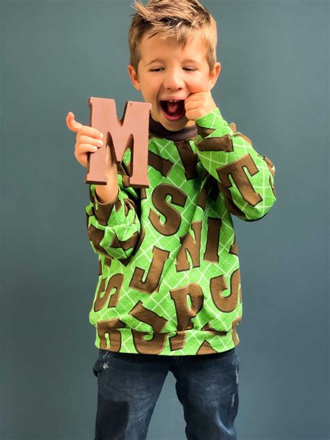 Chocolade Letters Op Groen Stofbig