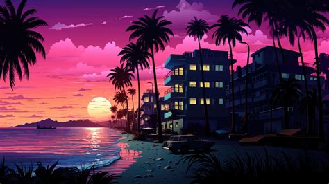 Miami Sunset Wallpapers - 4k, HD Miami Sunset Backgrounds on WallpaperBat