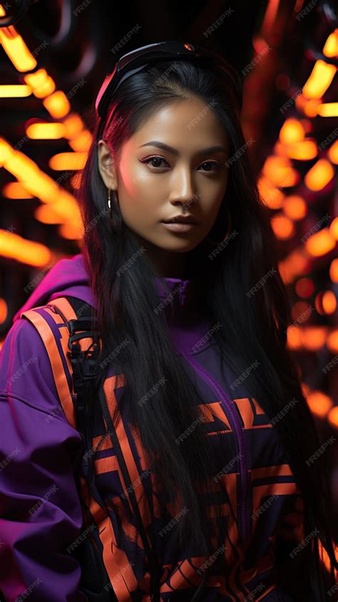 Premium Ai Image Wallpapers For Girls Modern Colorful Clothes Beautiful Cyberpop Model