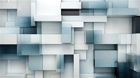 Premium Ai Image White Modern Abstract Geometric Pattern Background