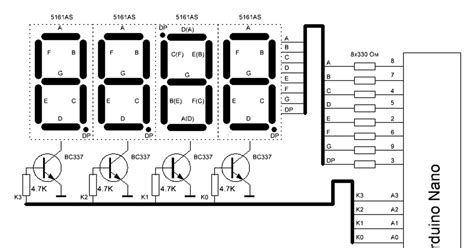 Простые часы на семисегментных индикаторах Arduino 060923 1818 Пикабу