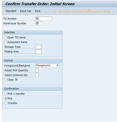Lt1d Sap Tcode Confirm Transfer Order Pick Lt1d Sap Tcode Confirm Transfer Order Pick