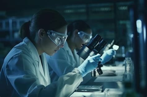 Premium Ai Image Team Of Scientists Working In A Laboratory Carefully
