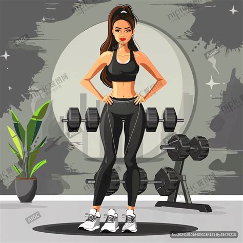 Ai创作图健身房人物插画 健身房插画 健身插画健身房挂画 健身人物扁平画 健身素材健身设计 健身美女素材 卡通健身广告 健身动作健身插画 健身图片健身美女减肥 健身房人物 健身kt版素材 健身
