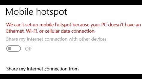 Fix We Cant Set Up A Mobile Hotspot Error On Windows Pc