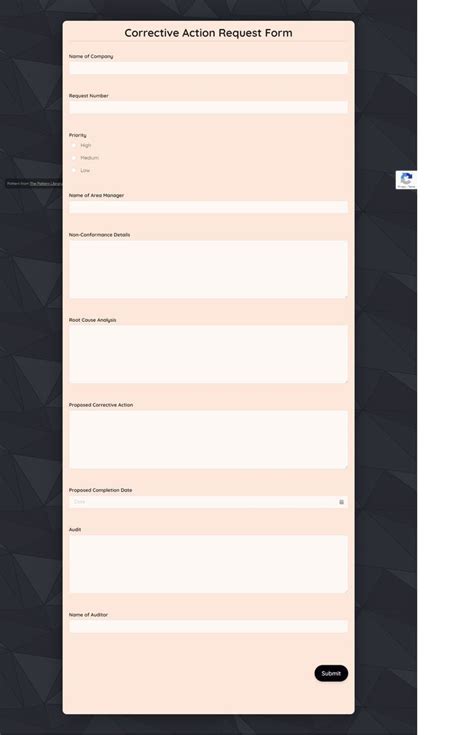 Corrective Action Request Form Form Correction Templates Corrective Action Request Form Form Correction Templates