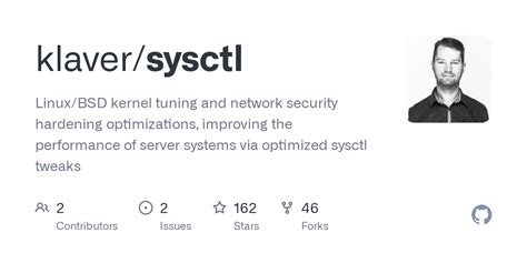 GitHub Klaver Sysctl Linux BSD Kernel Tuning And Network Security Hardening Optimizations
