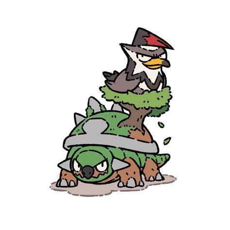 Torterra And Staraptor Pokemon Drawn By Plainwhite Danbooru