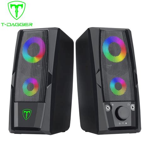 T Dagger Matrix 2 X 3w 3 5mm Rgb Gaming Speakers T Tgs550 Price In