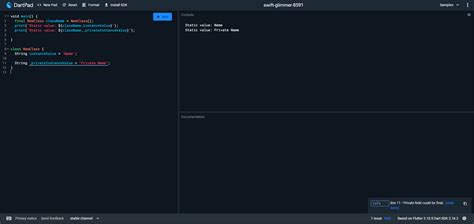 Private Variable In Class Still Access Outside · Issue 48864 · Dart