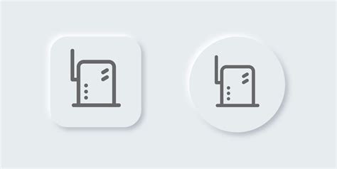 Router Line Icon In Neomorphic Design Style Network Connection Signs Illustration 47405772