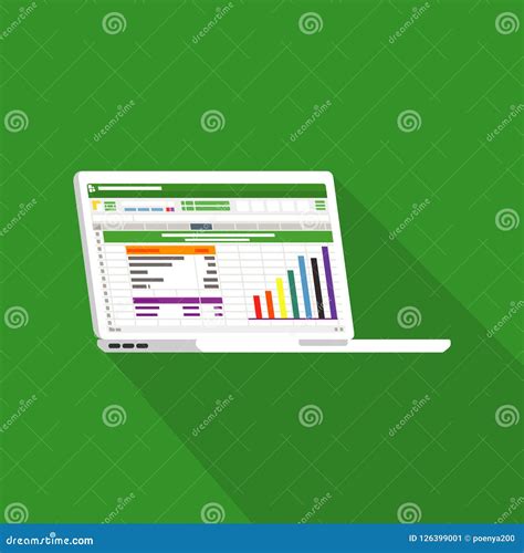 Spreadsheet Accounting Linear Icons Set Cells Formulae Ledger