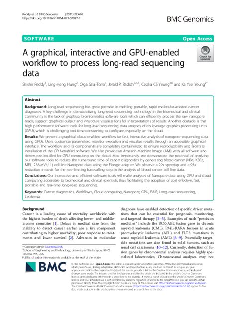 A Graphical Interactive And Gpu Enabled Workflow To Process Long Read Sequencing Data