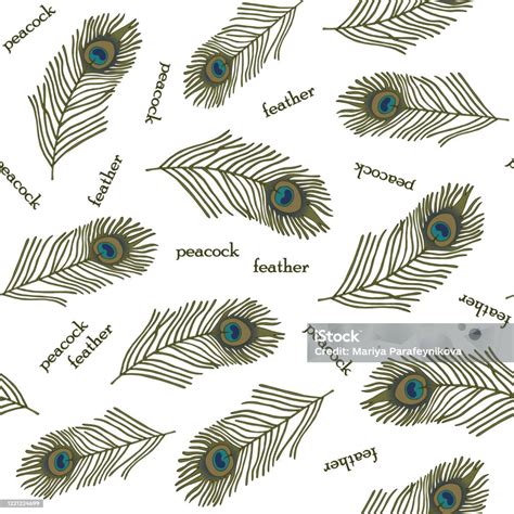 새의 깃털의 색 무늬 공작 깃털의 그림입니다 섬유 포장 및 패키지에 대한 원활한 배경 0명에 대한 스톡 벡터 아트 및 기타 이미지 Istock